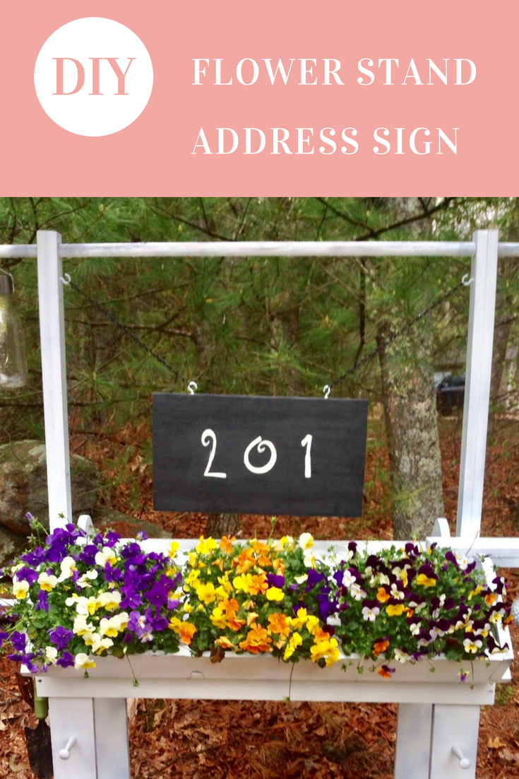 Flower Stand House Number Sign Our Crafty Mom