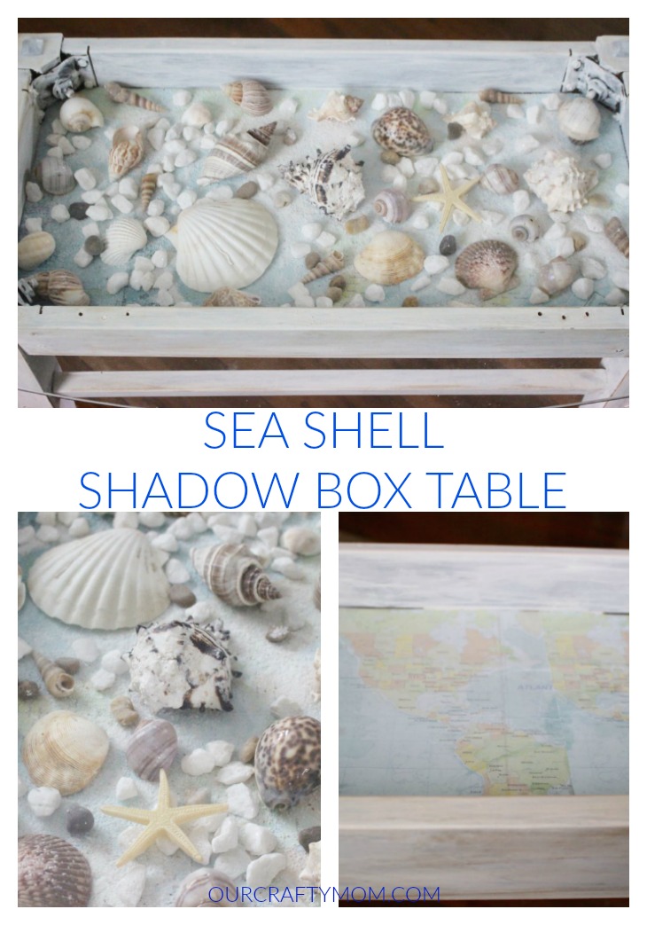 How To Make A Beautiful Sea Shell Shadow Box Table
