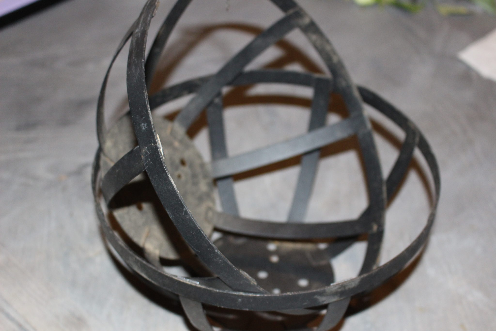 How To Make A Metal Garden Sphere From Thrift Store Find
