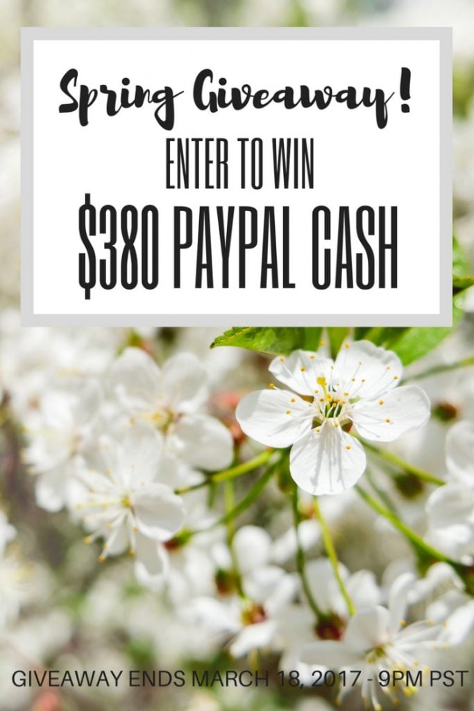 Spring Giveaway! Enter To Win $380 Paypal Cash Our Crafty Mom