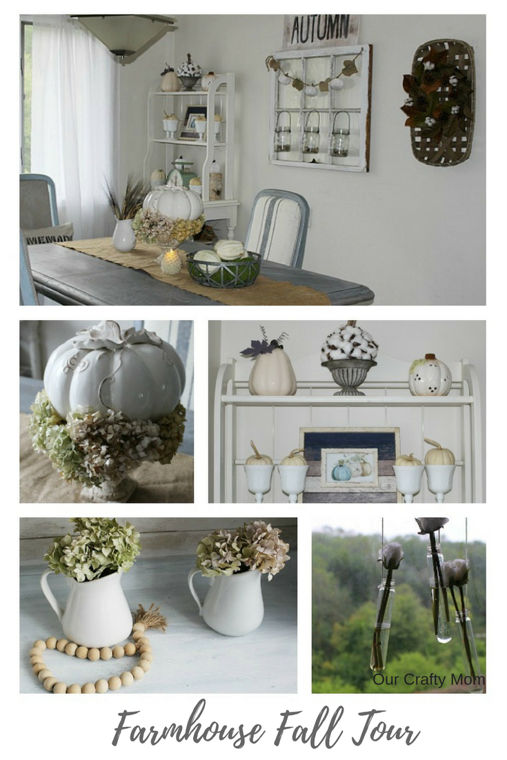 Farmhouse Style Fall Home Tour - Fall Blog Hop - Our Crafty Mom