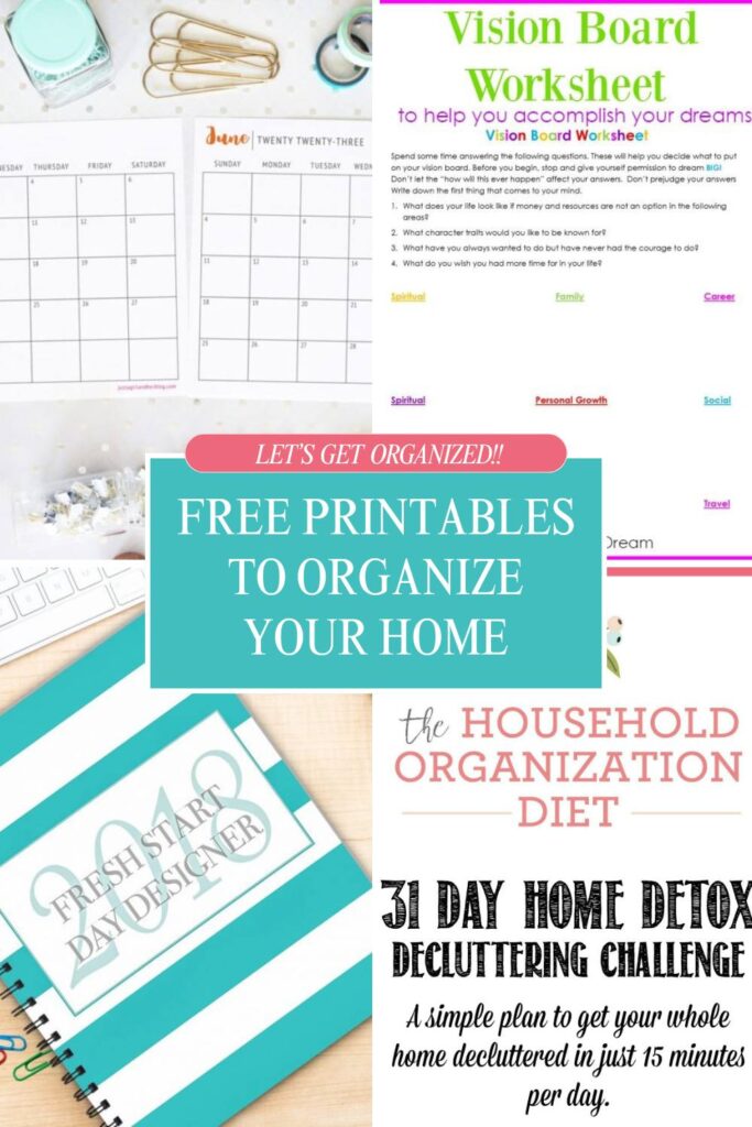 How To Get Organized With Free Printables