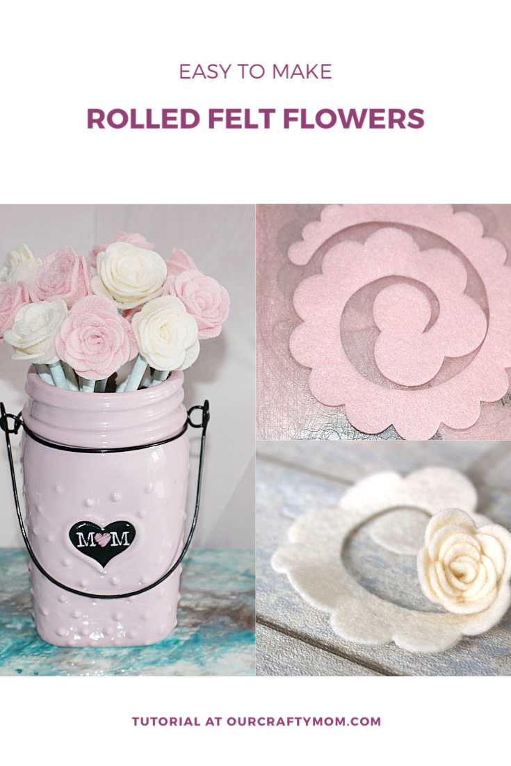 How To Make Pretty Felt Roses-Easy Tutorial-Our Crafty Mom