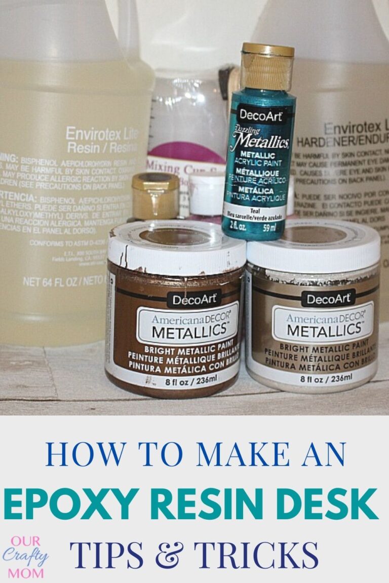 How To Make A Beautiful Epoxy Resin Desk - Our Crafty Mom