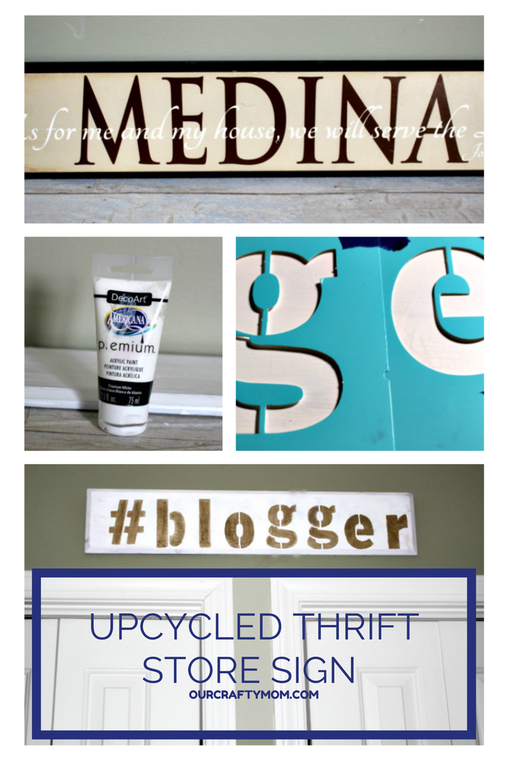 How To Make A Modern Sign From A Thrift Store Find Our Crafty Mom