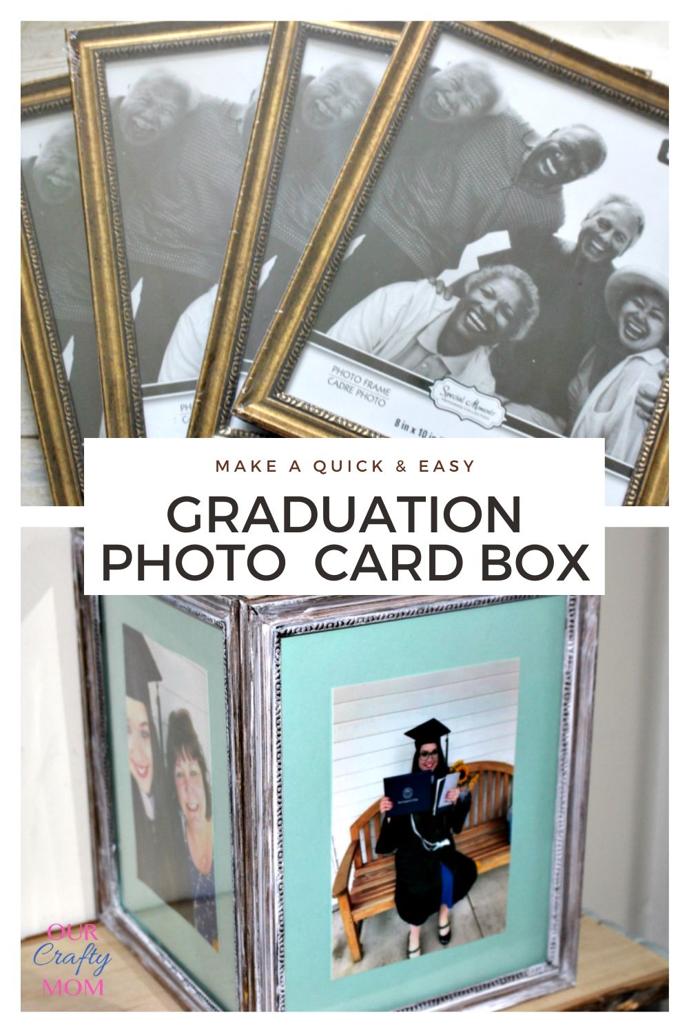 Easy DIY Graduation Photo Frame Card Box