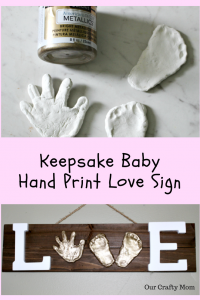 Make A Keepsake Baby Hand Print Love Sign