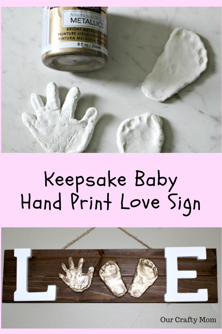 Make A Keepsake Baby Hand Print Love Sign