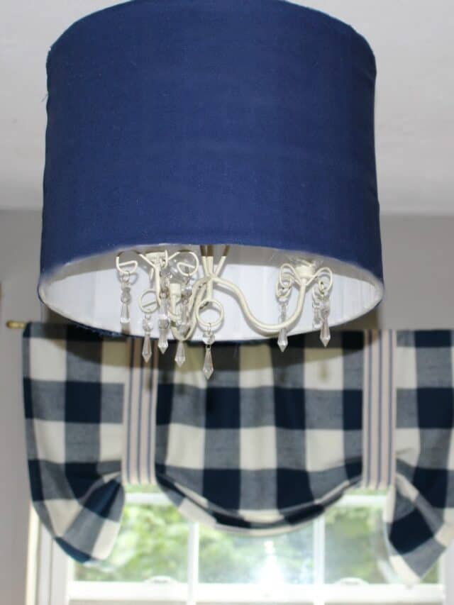 Easy DIY Lamp Shade Chandelier - Our Crafty Mom