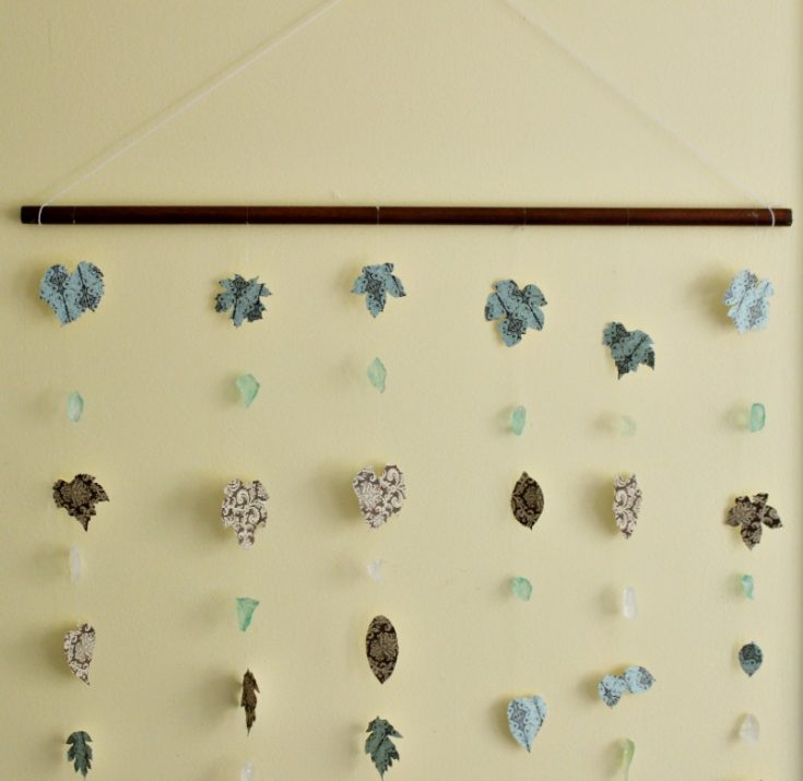 Make A Pretty Fall Paper Leaf Wall Hanging