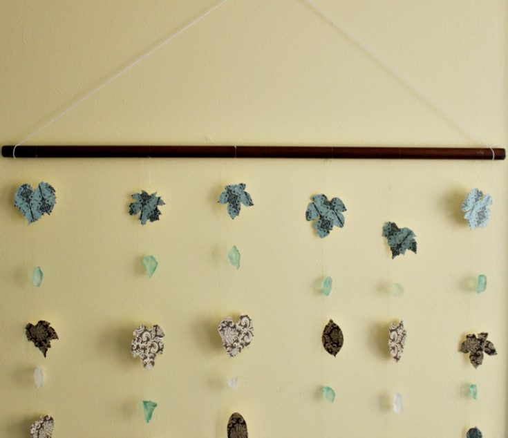 Make A Pretty Fall Paper Leaf Wall Hanging