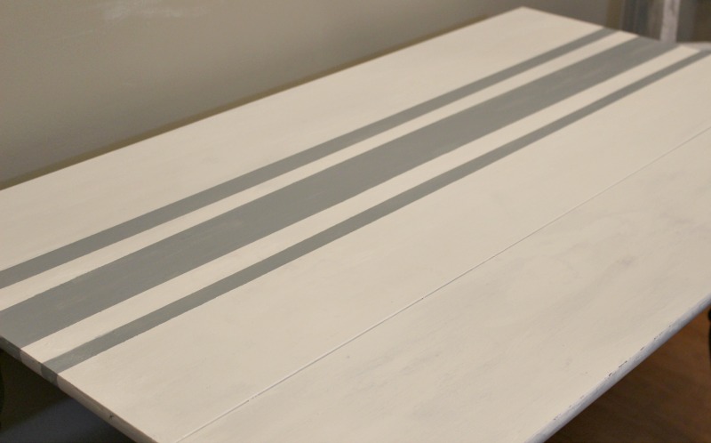 DIY Grain Sack Striped Kitchen Table Our Crafty Mom