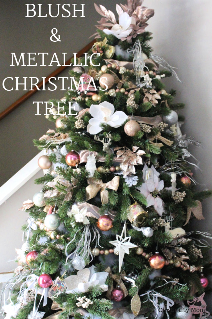 Elegant Christmas Tree With Blush And Metallics Our Crafty Mom