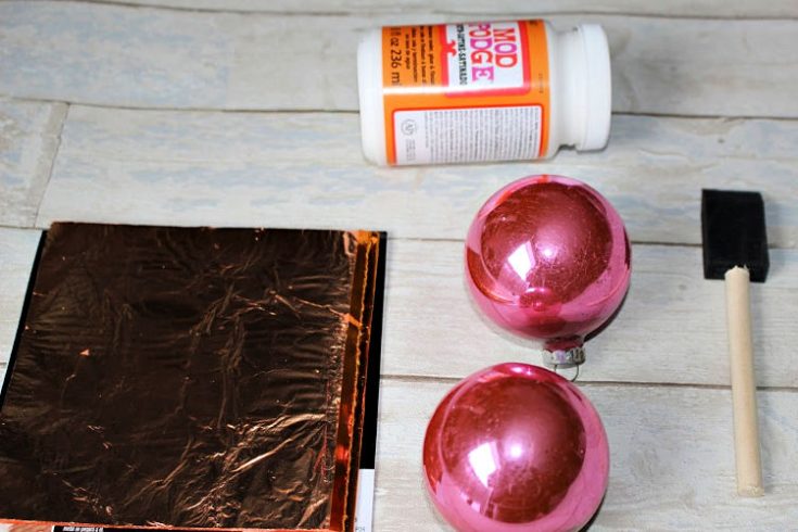 How To Make Pretty Copper Leaf Christmas Ornaments