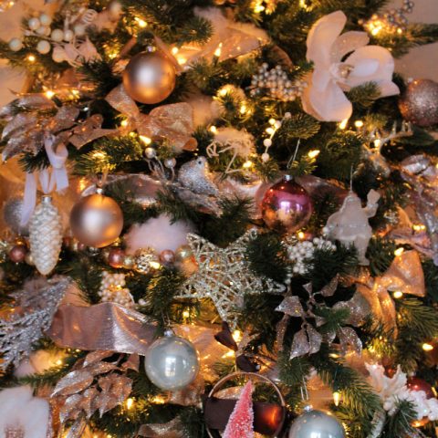 Elegant Christmas Tree With Blush And Metallics Our Crafty Mom