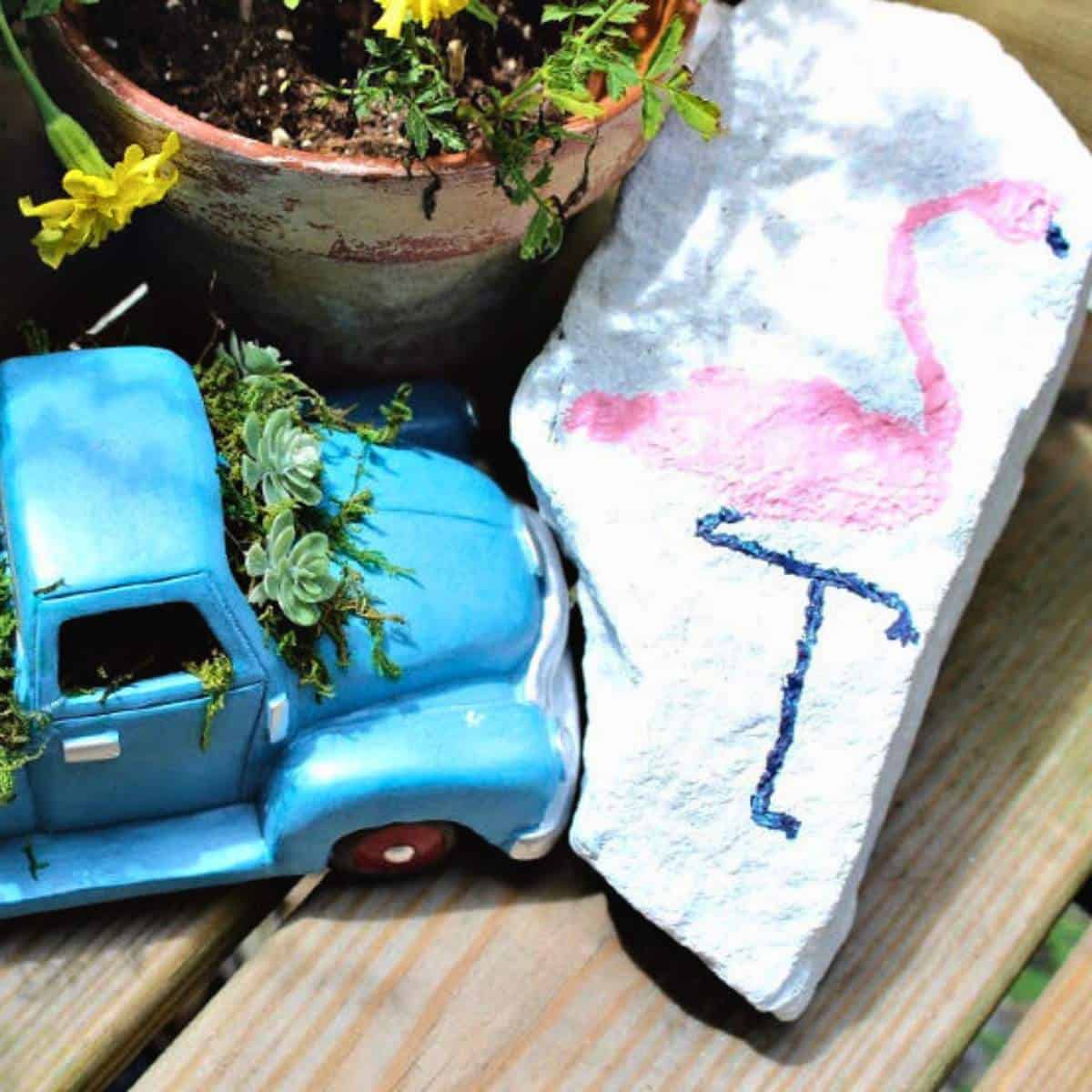 How To Create Pink Flamingo Painted Rocks