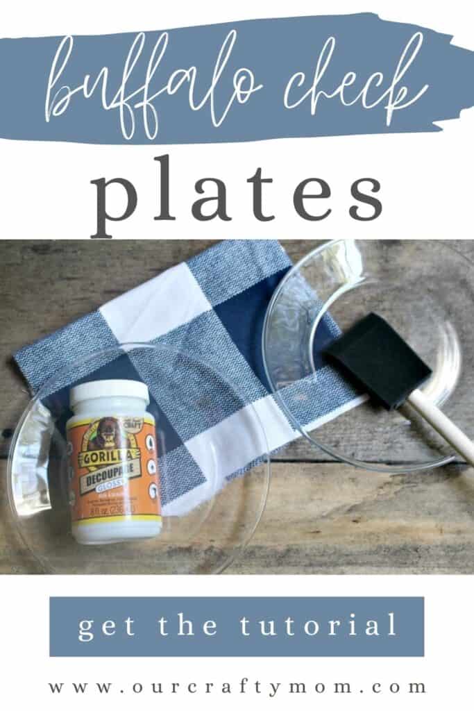 How To Make Beautiful Buffalo Check Plates With Mod Podge
