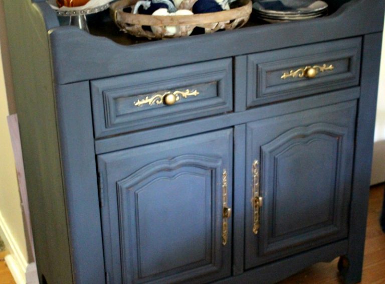 Sideboard Buffet Makeover In Beautiful Classic Navy Paint