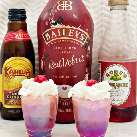 Make A Sweet Red Velvet Bailey's Kahlua Shot - Our Crafty Mom