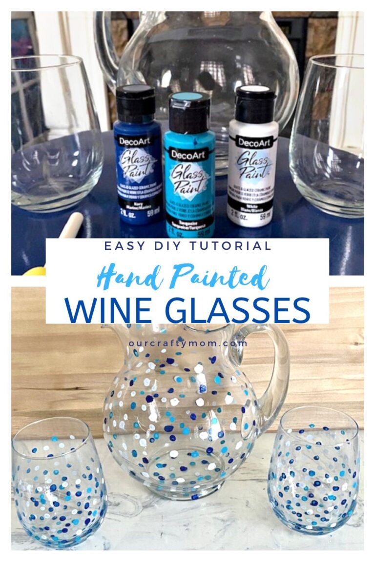 How To Make Beautiful DIY Hand Painted Wine Glasses