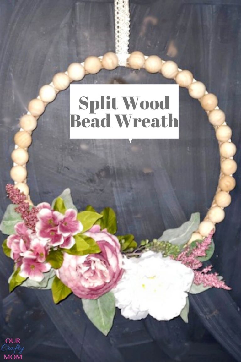 How To Make A Stunning DIY Split Wood Bead Floral Wreath