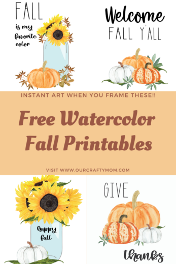 Free Fall Watercolor Printables Perfect For Framing