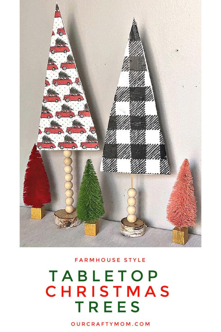 How To Make Pretty DIY Farmhouse Tabletop Trees