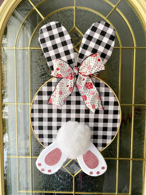 How To Make A Spring Embroidery Hoop Bunny Door Hanger