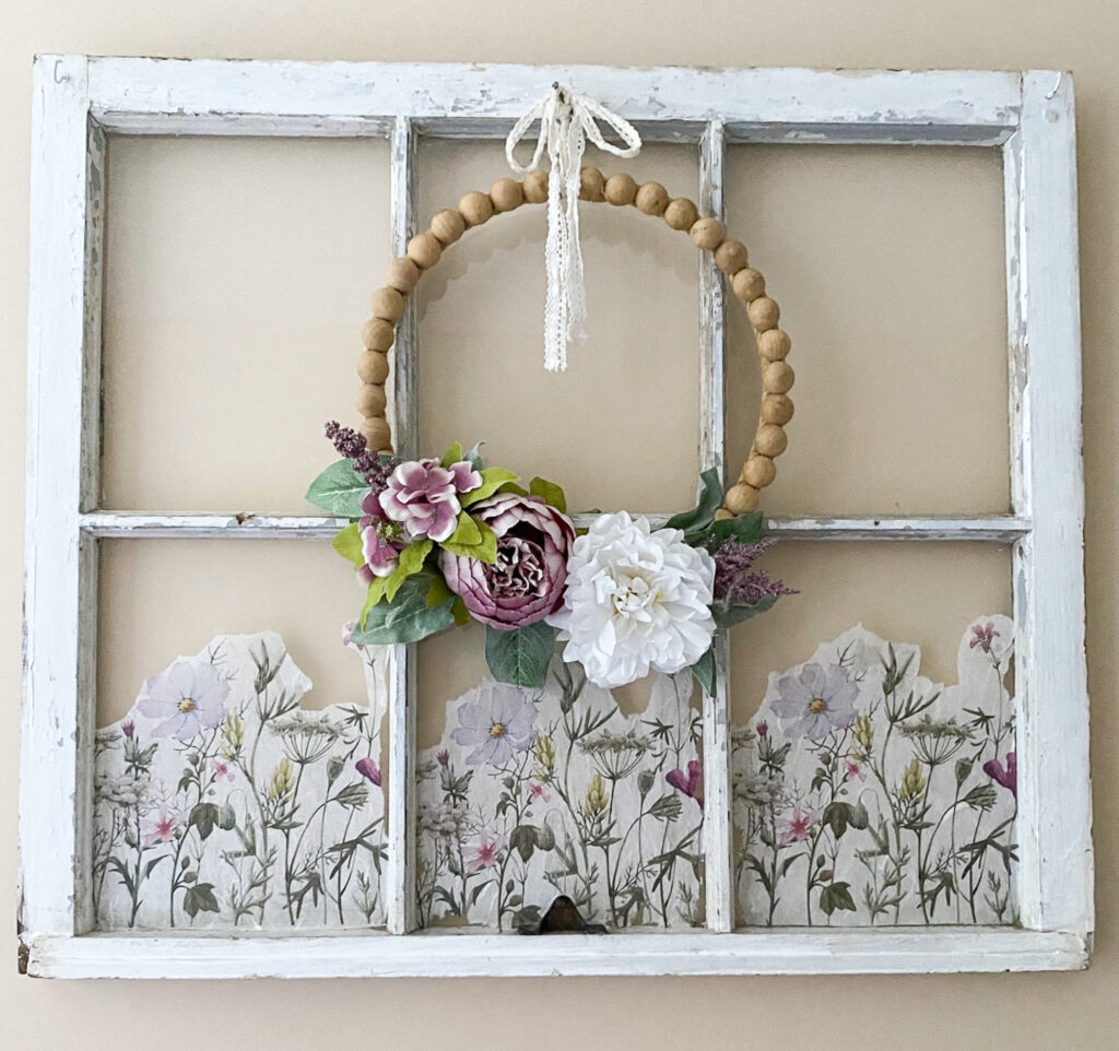 How To Make Stunning Cottage Core Old Window Wall Decor