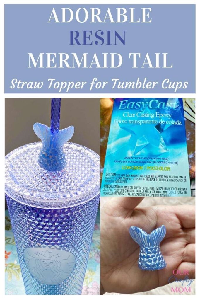 Super Cute Mermaid Resin Straw Topper For Starbucks Tumbler