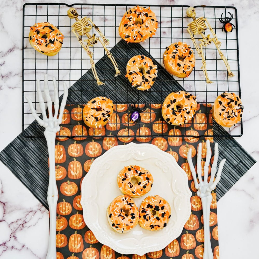 Super Easy Air Fryer Halloween Donuts With Just 3 Ingredients