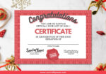 Santa’s Good Behavior Certificate Free Christmas Printable