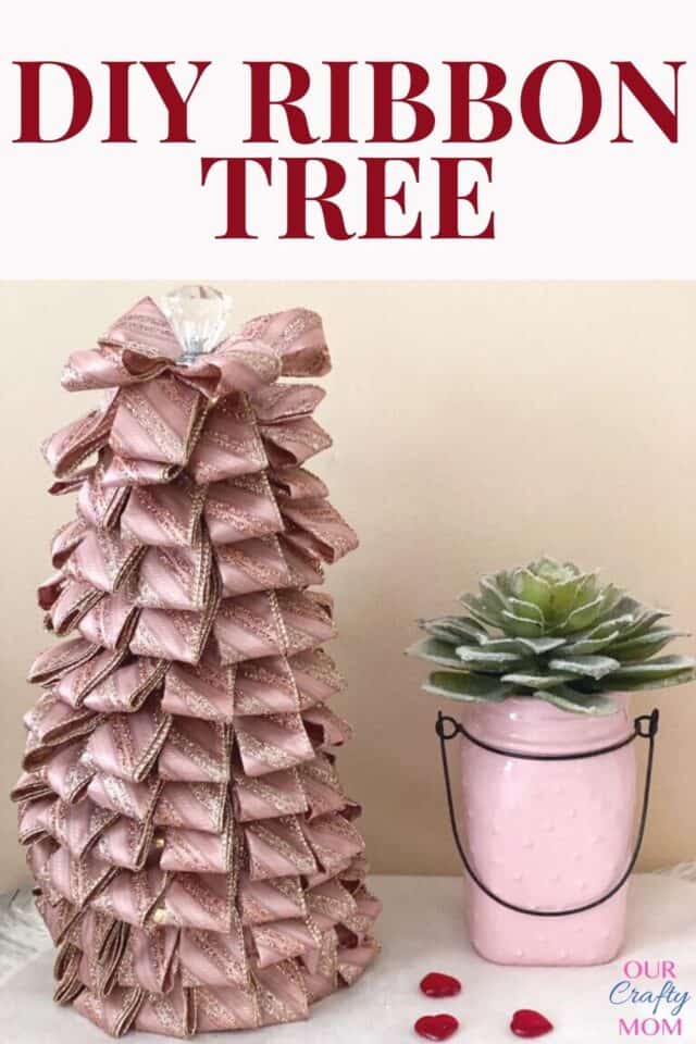 DIY Cone Trees With Ribbon For Valentine's Day