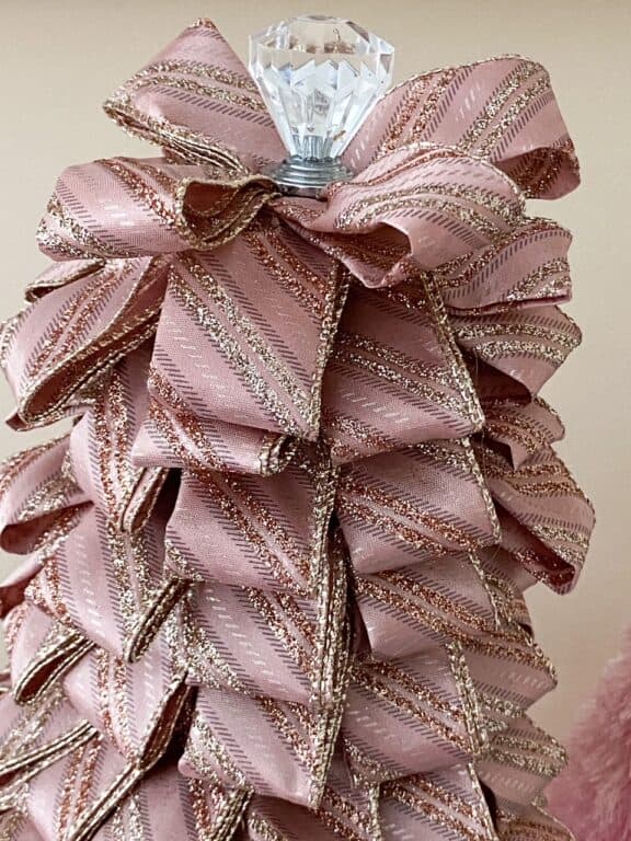 DIY Cone Trees With Ribbon For Valentine's Day