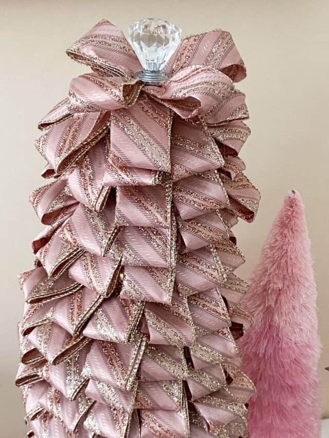 DIY Cone Trees With Ribbon For Valentine's Day