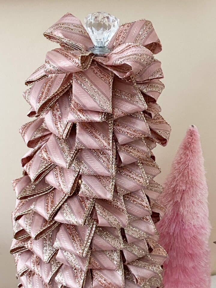 DIY Cone Trees With Ribbon For Valentine's Day