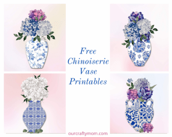 Free Pretty Chinoiserie Wall Art Printables + Note Card Holder DIY ...
