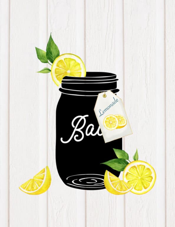 Set of 4 Free Lemon Printables with a Farmhouse Style