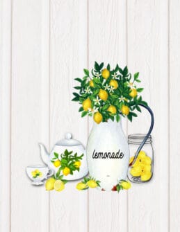 Set of 4 Free Lemon Printables with a Farmhouse Style