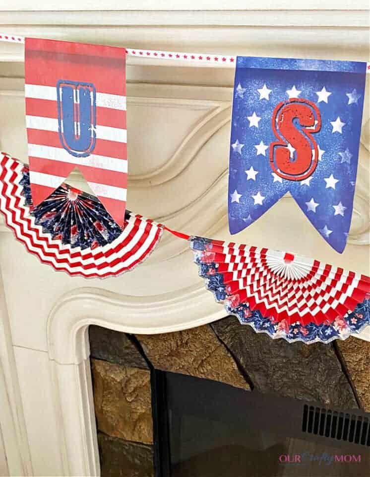 Quick and Easy Tips for Patriotic 4th of July Decor DIYs (Summer Mantel)