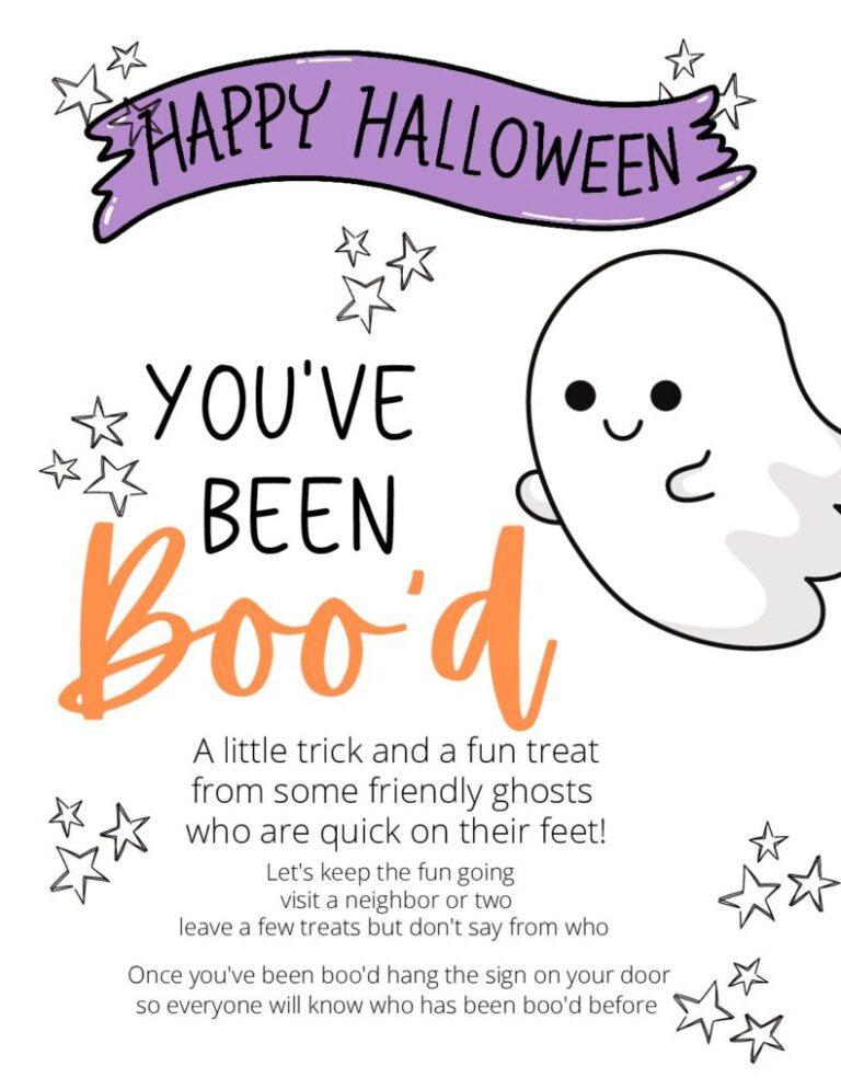 The Cutest You’ve Been Booed Printables Free For Halloween!