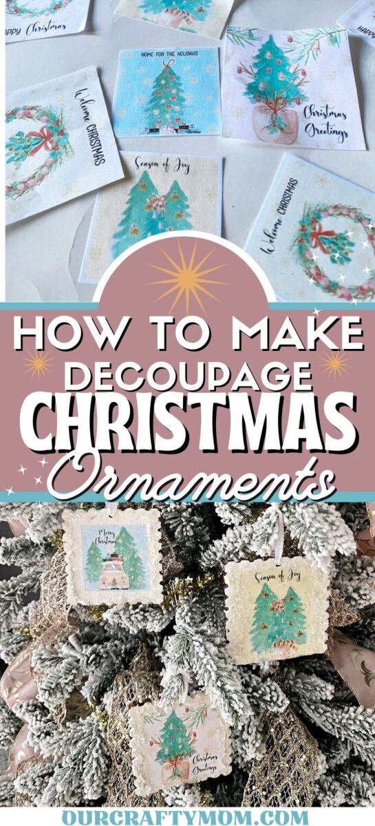 How To Decoupage Christmas Ornaments With Free Printables
