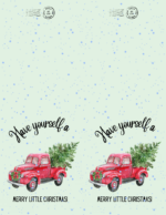Download Your Free Set of Red Truck Christmas Cards