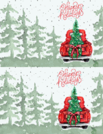 Download Your Free Set of Red Truck Christmas Cards