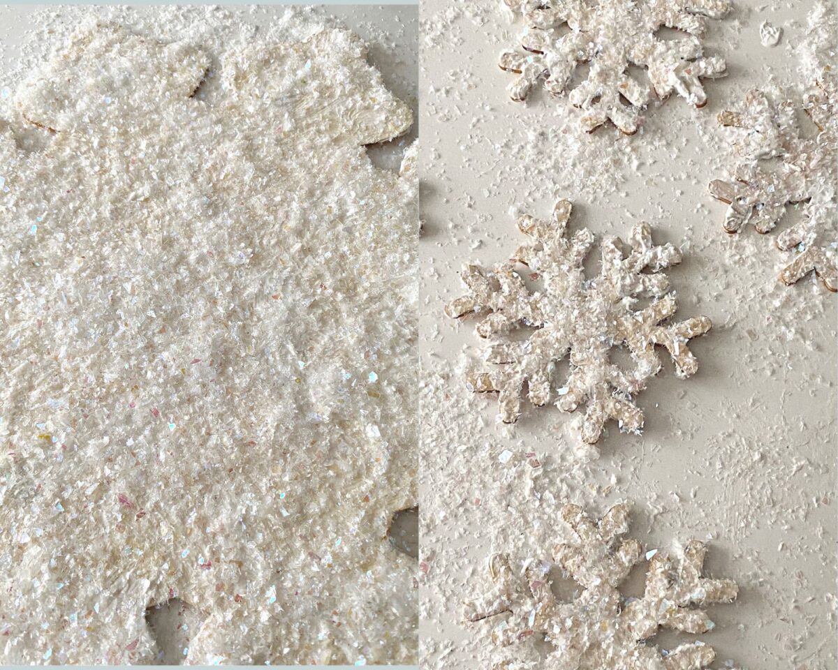 Make A Gorgeous Glitter Wooden Snowflake For Winter Decor