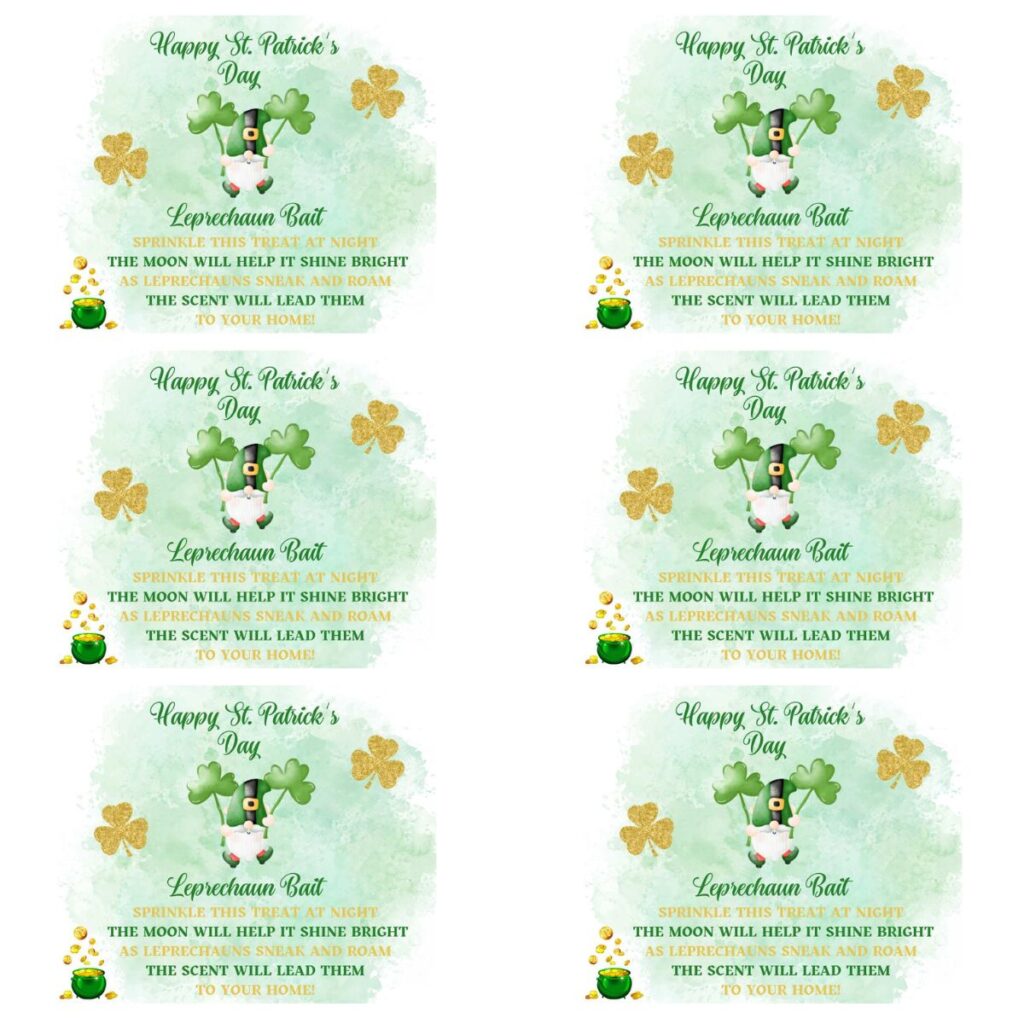 Lucky Leprechaun Bait Recipe with Free Printable Tag