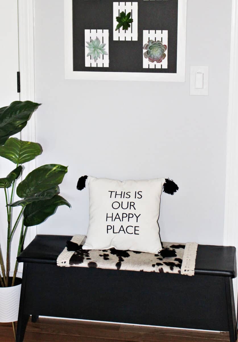 Simple Wood Bench With A Boho Vibe