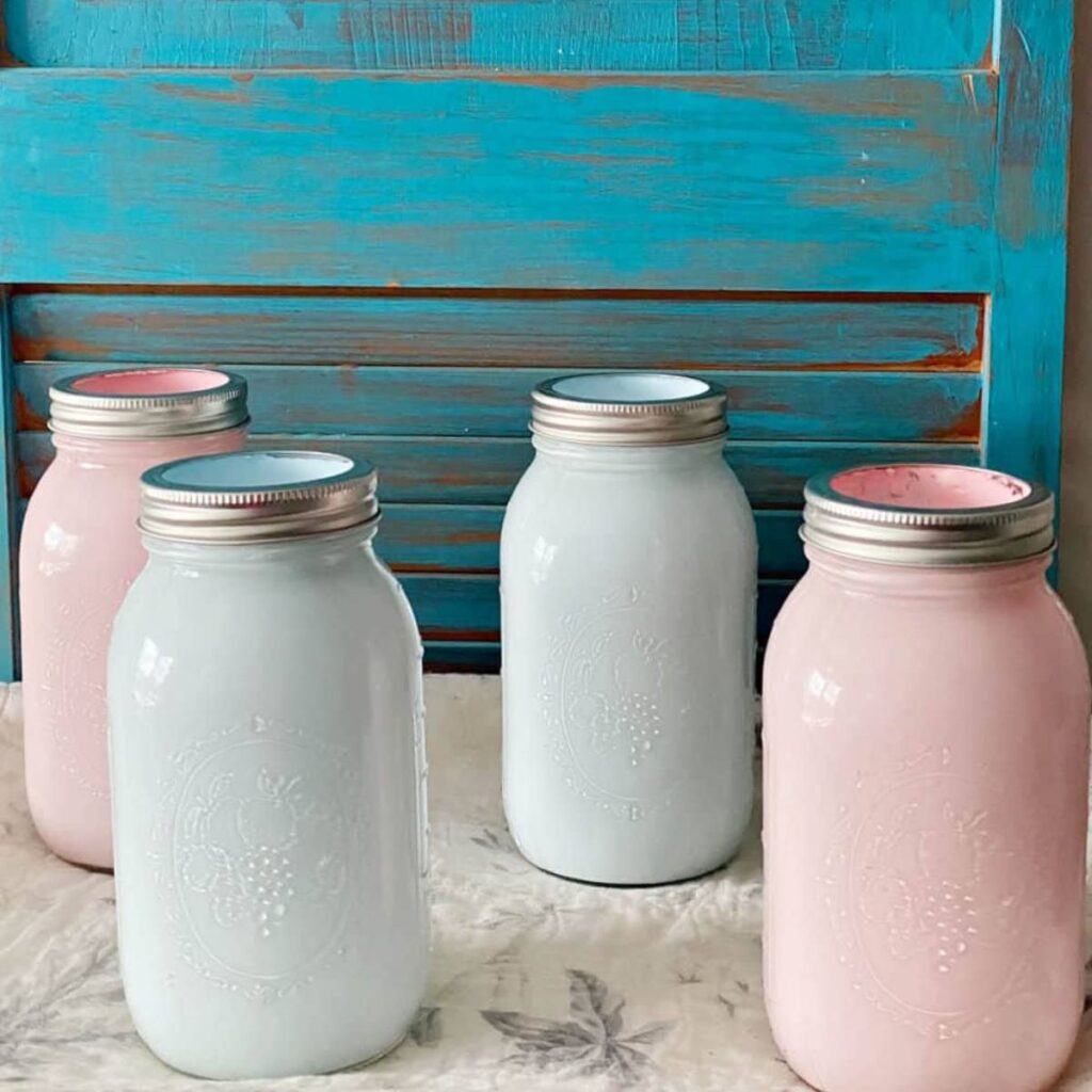 Perfectly Painted Mason Jars From The Inside Easy DIY Tutorial