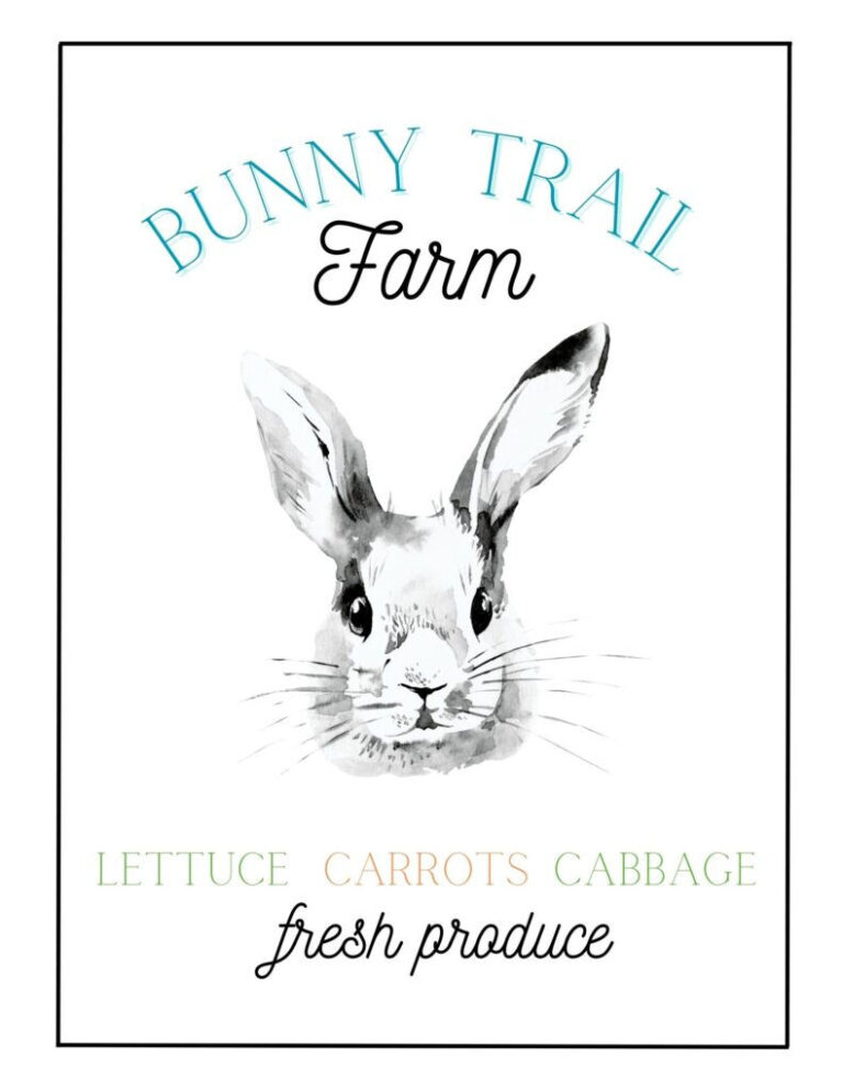 Create Instant Spring Wall Art With Cute Easter Bunny Printables