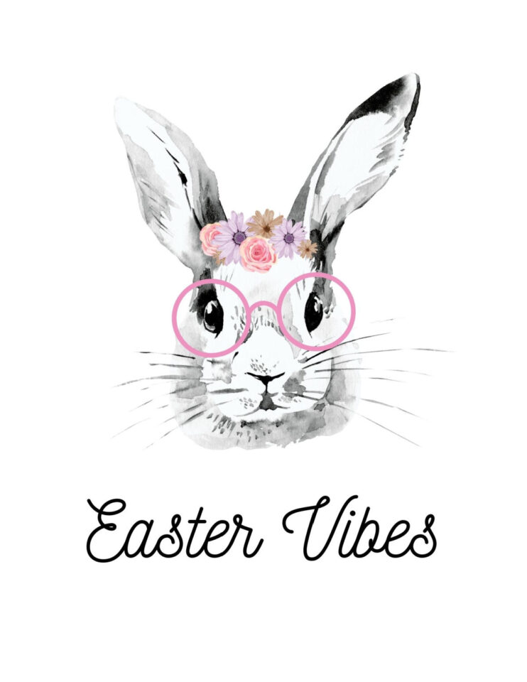 Create Instant Spring Wall Art With Cute Easter Bunny Printables